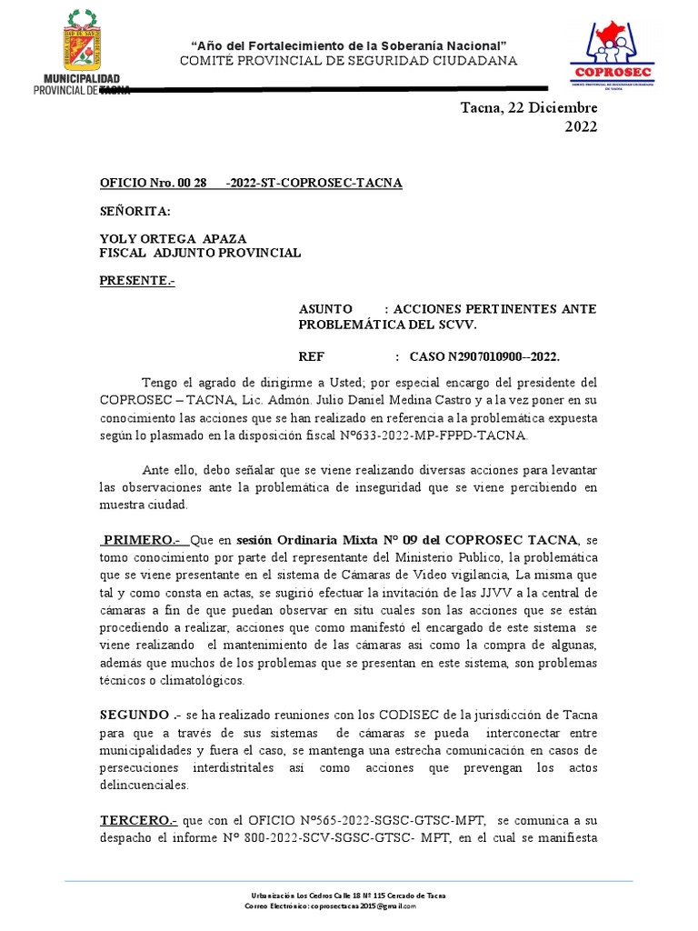 Oficio de Scvv | PDF | Gobierno