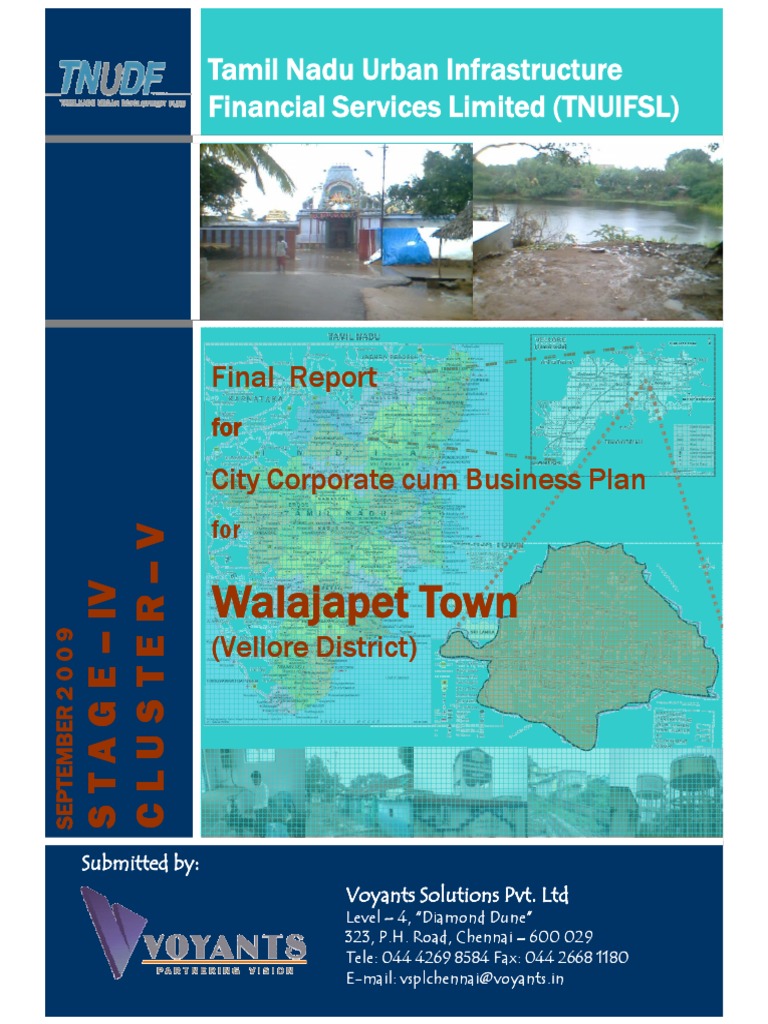 WMC CityDevelopmentPlan Walajapet | PDF | Taxes | Infrastructure
