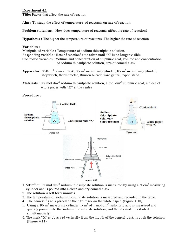 Experiment 5 | PDF | Reaction Rate | Temperature