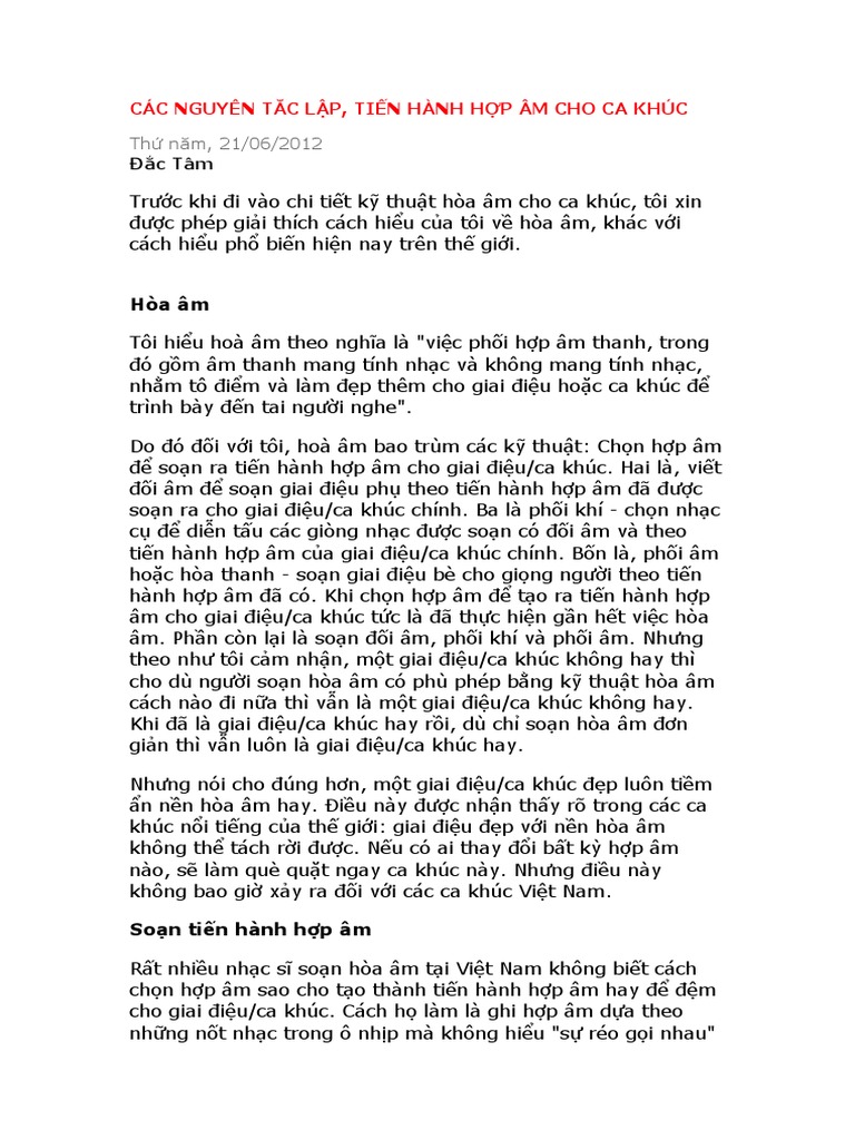 Dat Hop Am | PDF