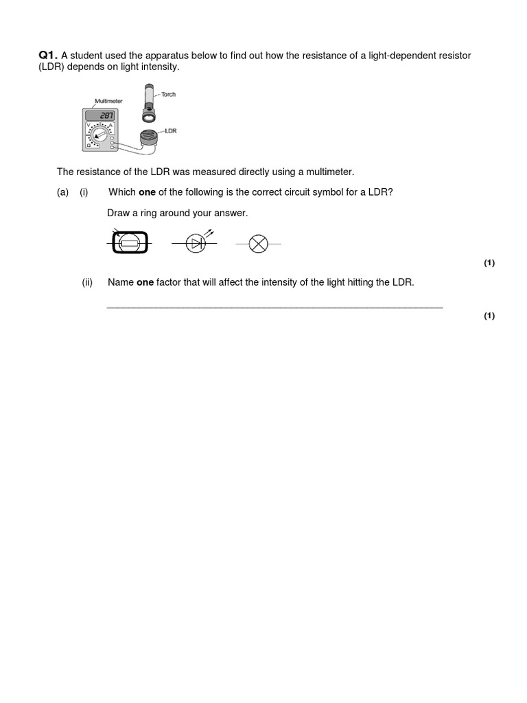 LDR Past Paper Questions | PDF | Technology & Engineering
