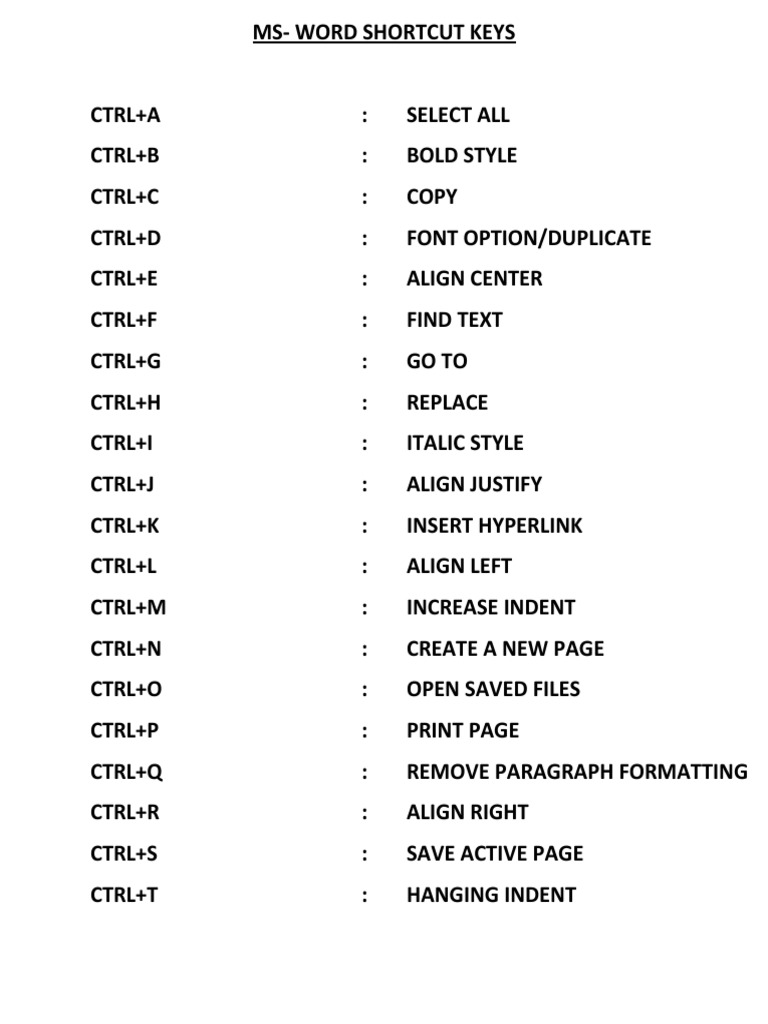Exercise 1 Word Practice Book How To Make Word Shorcut Keys In Ms Word Pdf