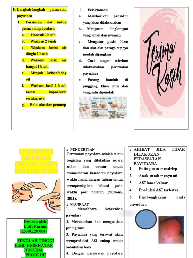 Print 2 Leaflet Perawatan Payudara | PDF