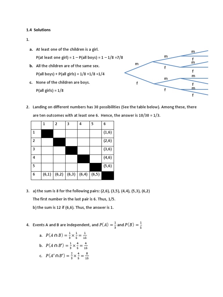 S - 1.4 (Probability 2) Solution-2 | PDF