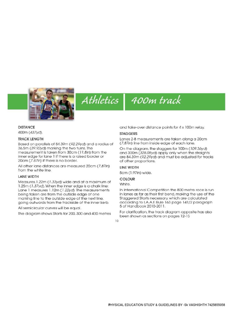 Athletics 400m Track (Article) Author Rigby Taylor Web Page | PDF