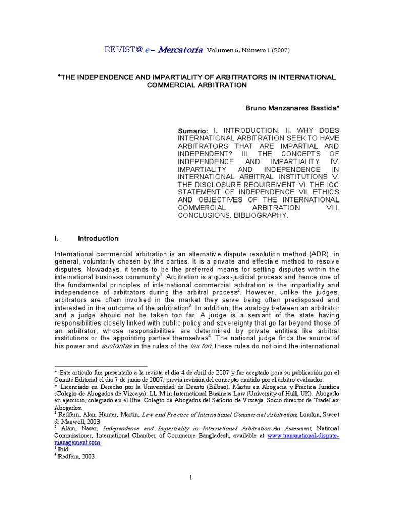 Arbitration Ethics & Impartiality | PDF | Arbitration | Discovery (Law)