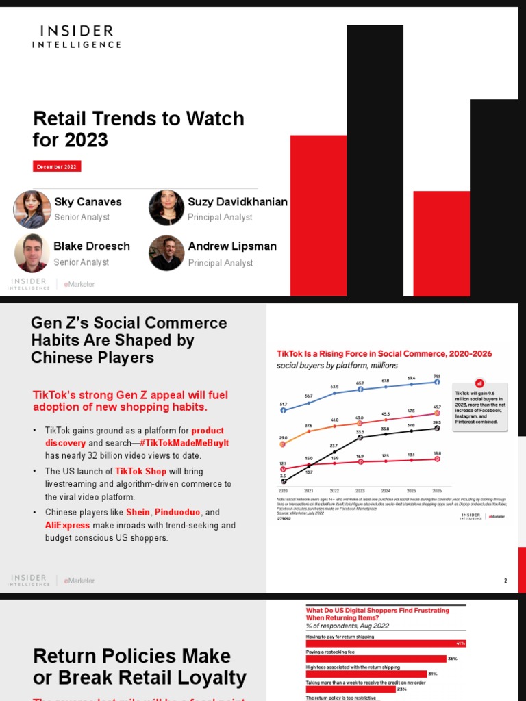 Key Retail Trends and Consumer Behaviors to Watch in 2023 | PDF ...