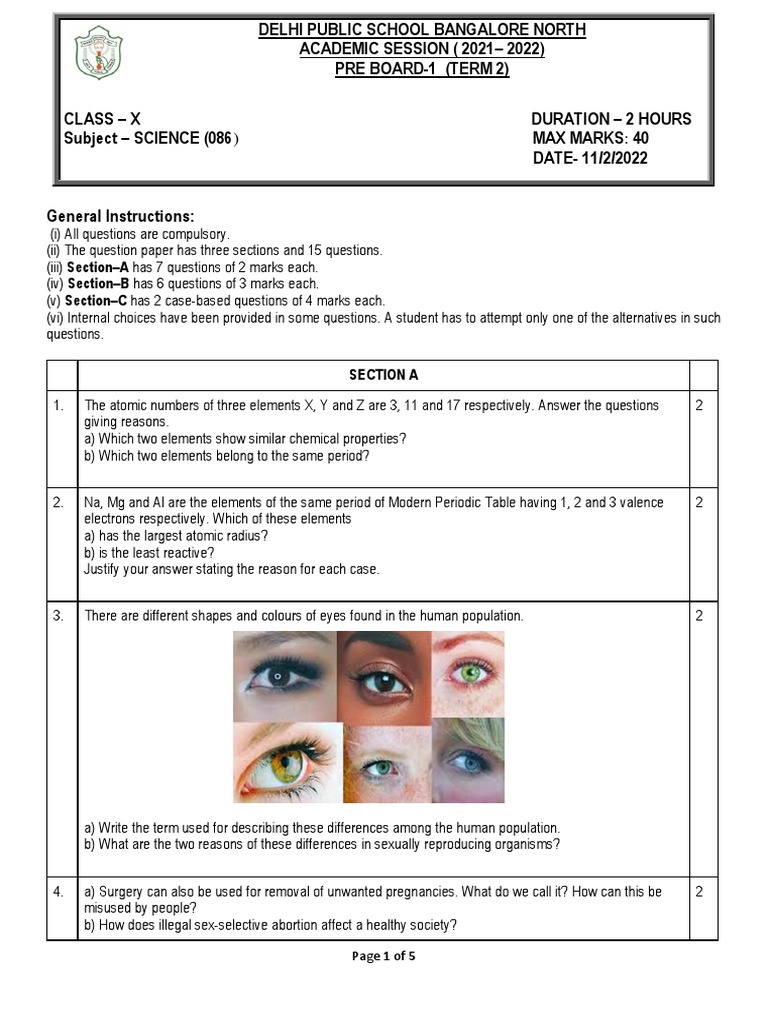 Science PB 1 Term 1 Paper | PDF