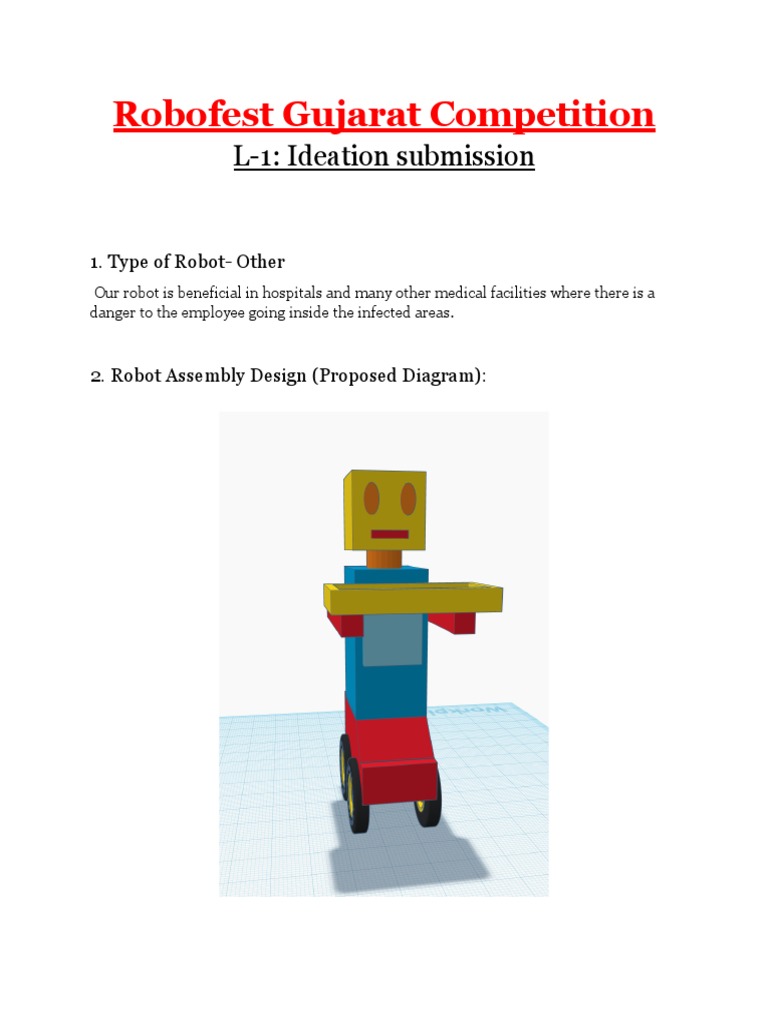 Robofest Gujarat 5.0: Robot Design Overview | PDF | Robot | Robotics