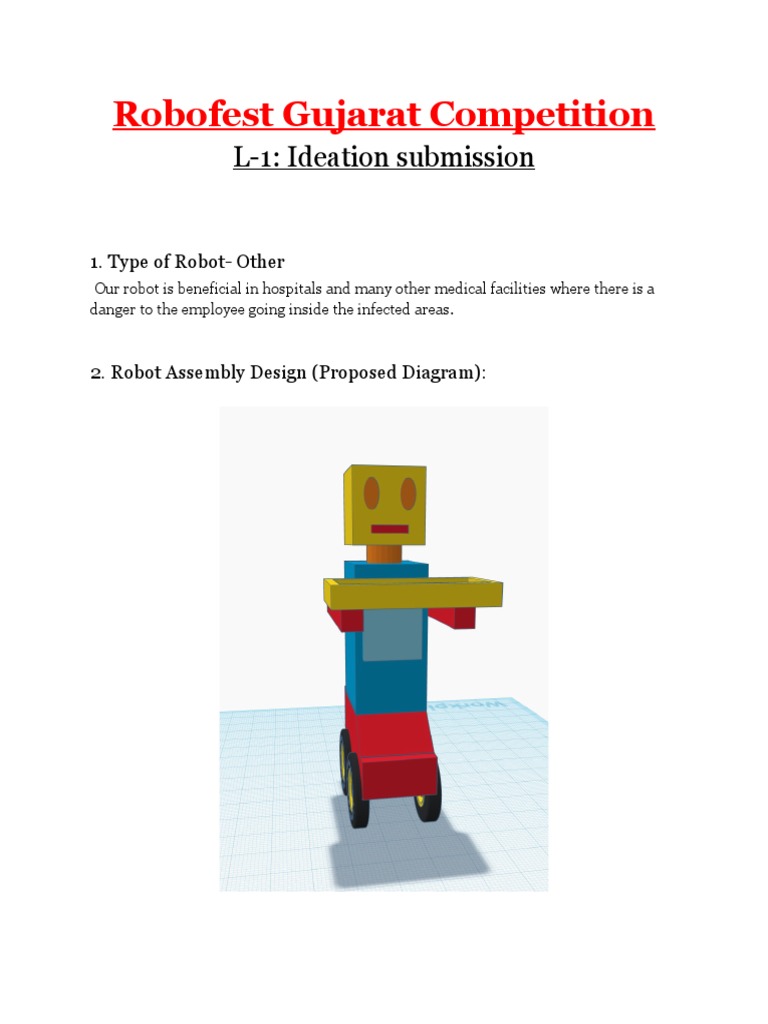 Gujarat Robofest 5.0 Robot Proposal | PDF | Robot | Robotics