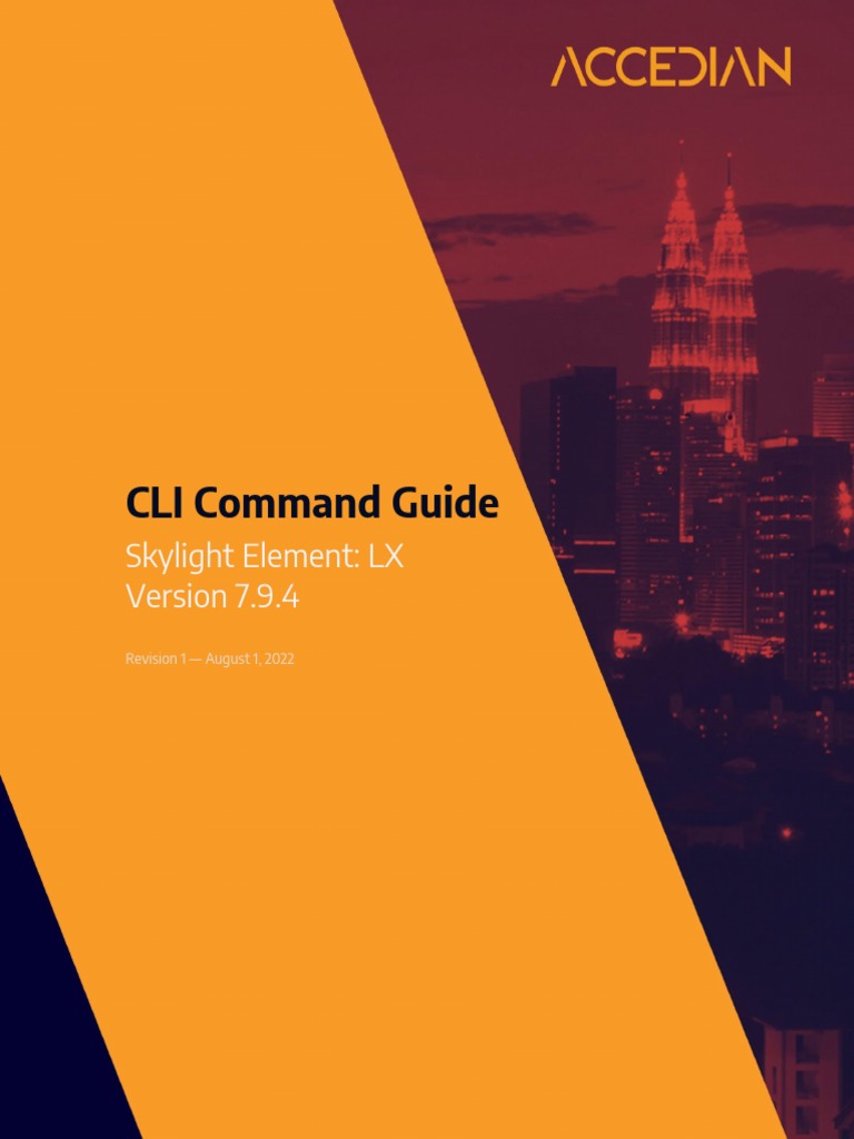 Skylight Element LX v7.9.4 CLI Command Guide Rev01 | PDF | I Pv6 | Command Line Interface