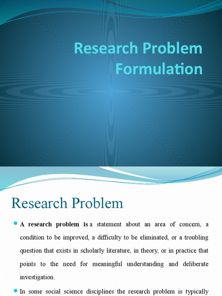 1534 - Research Problem Formulation | PDF | Theory | Experience