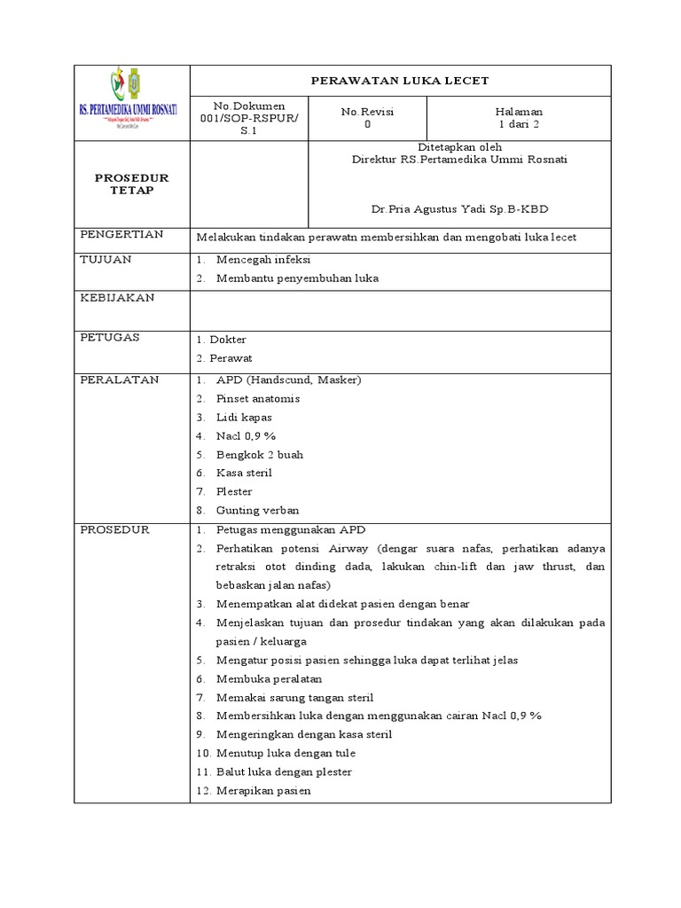 Perawatan Luka Lecet | PDF