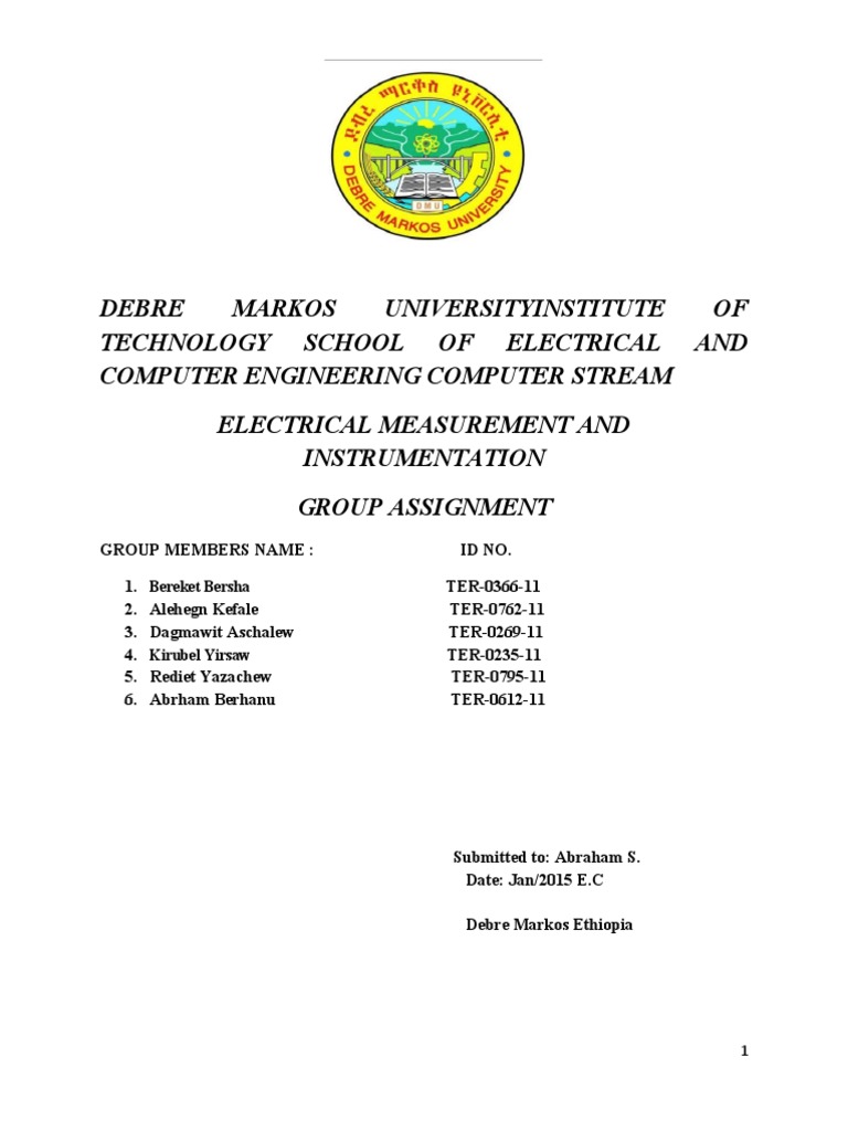 Instrumentation Assignment Pdf International System Of Units Measurement