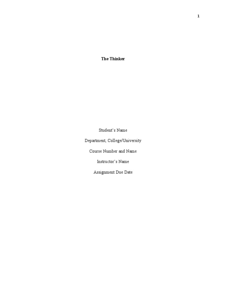 Rethinking The Thinker | PDF | Sculpture