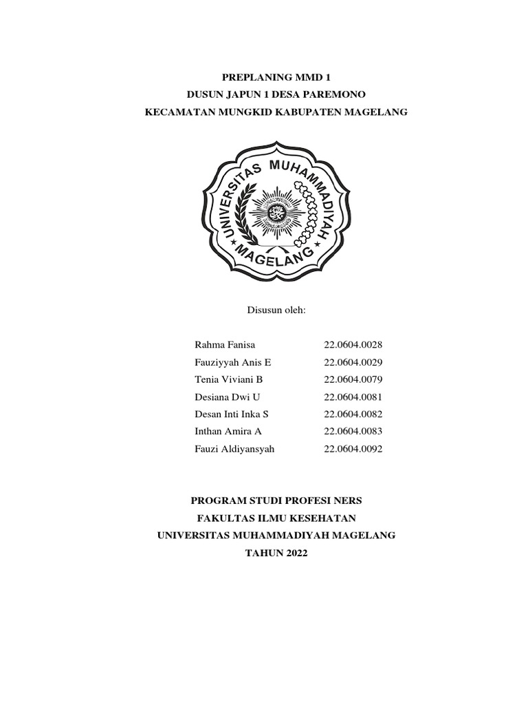 Preplaning MMD 1 (Dusun Japun 1) - 1 | PDF