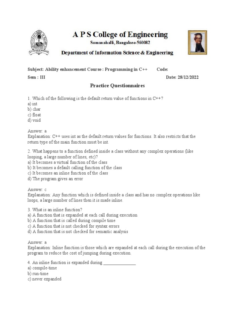 AEC OOPS Study Material | PDF | C++ | Programming