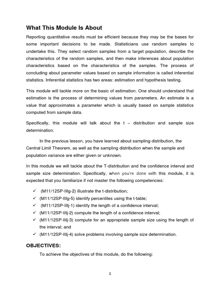 Statistics All Grade 11 | PDF | Sample Size Determination | Errors And Residuals