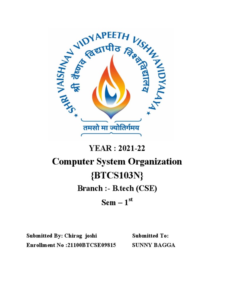 CSO Practical File | Download Free PDF | Random Access Memory | Computer Data Storage