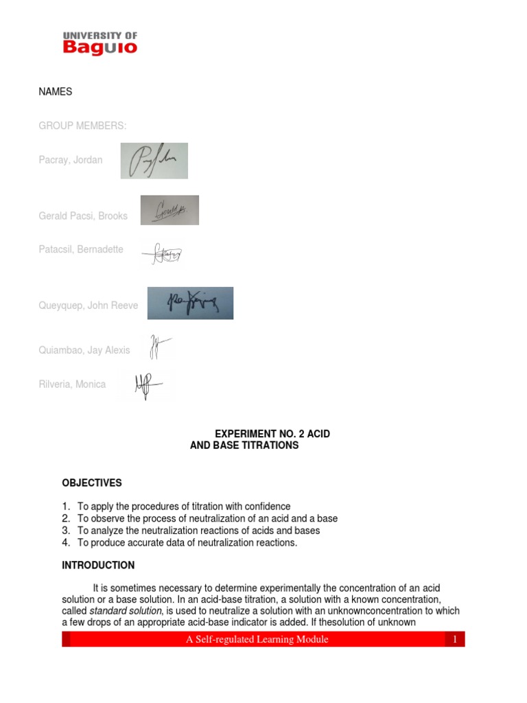 Laboratory Experiment #1common Laboratory Operations (Part 2) | PDF