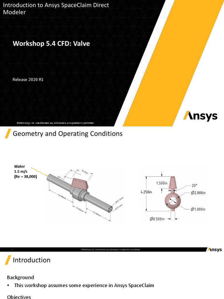SCDM CFD Intro 2020R2 EN WS05.4 | PDF | Dimension | Geometry