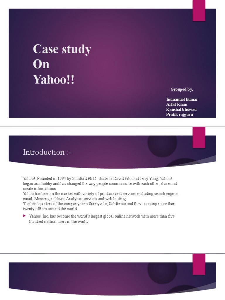 Case Study On Yahoo | PDF | Computer Security | Security