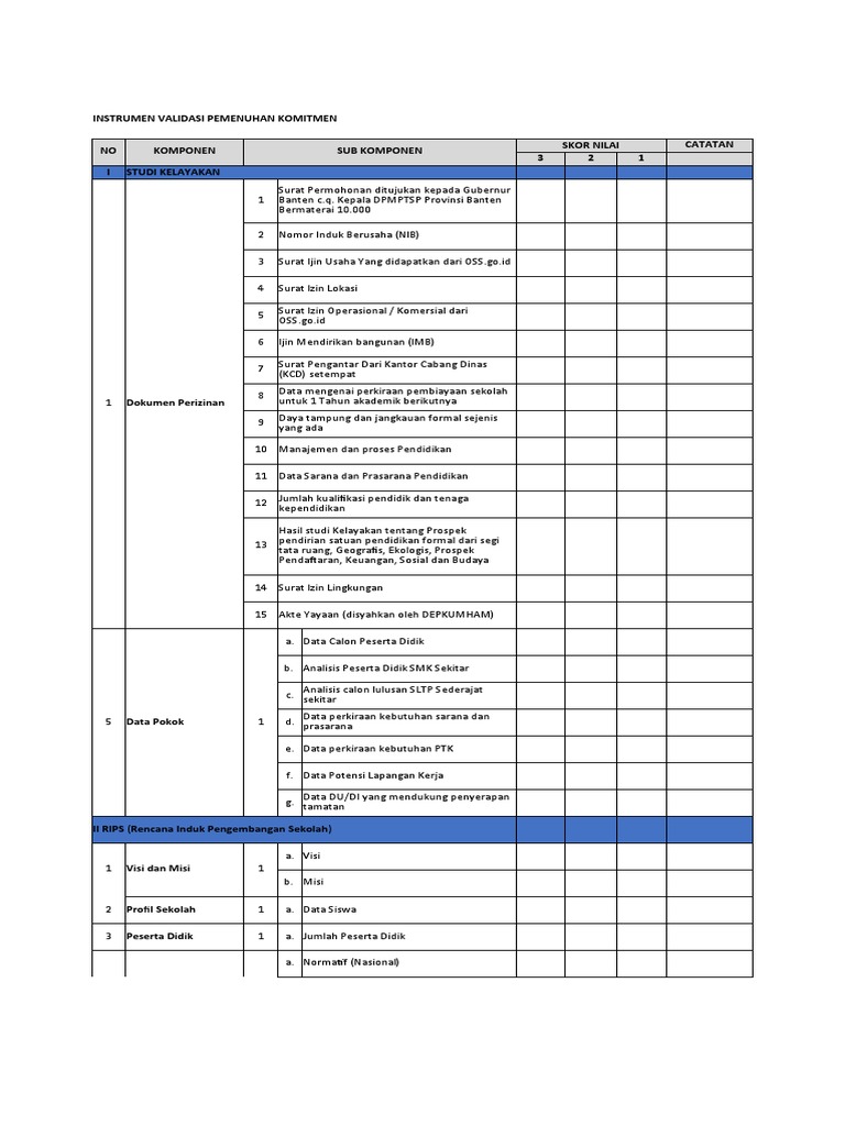Instrumen Ijop New | PDF