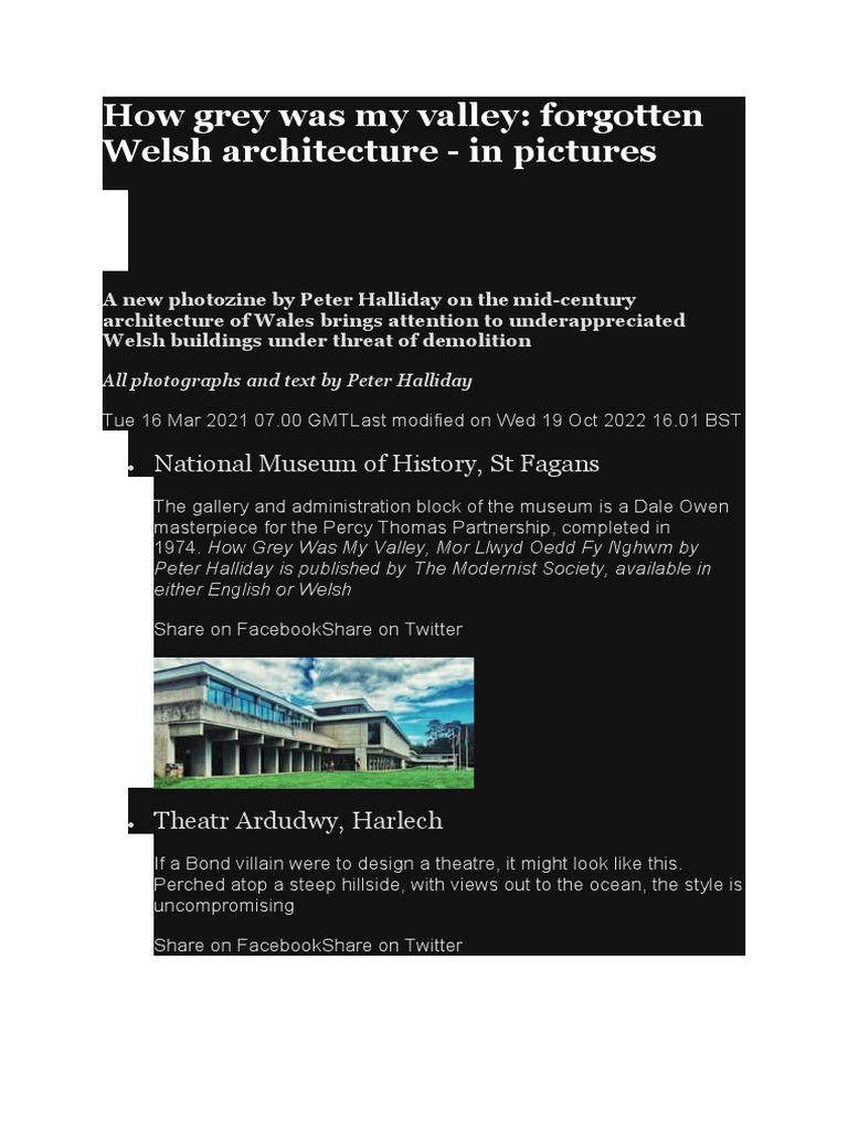 Forgotten Welsh Architecture in Photos | PDF | Wales