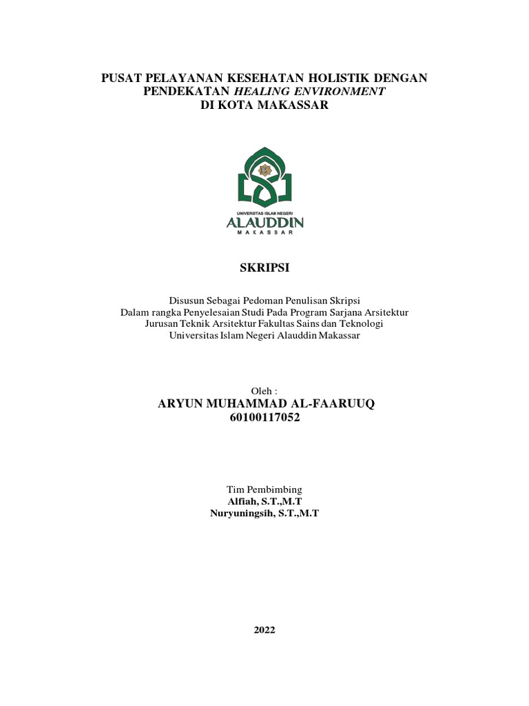 Pusat Pelayanan Kesehatan Holistik Dengan Pendekatan Healing ...