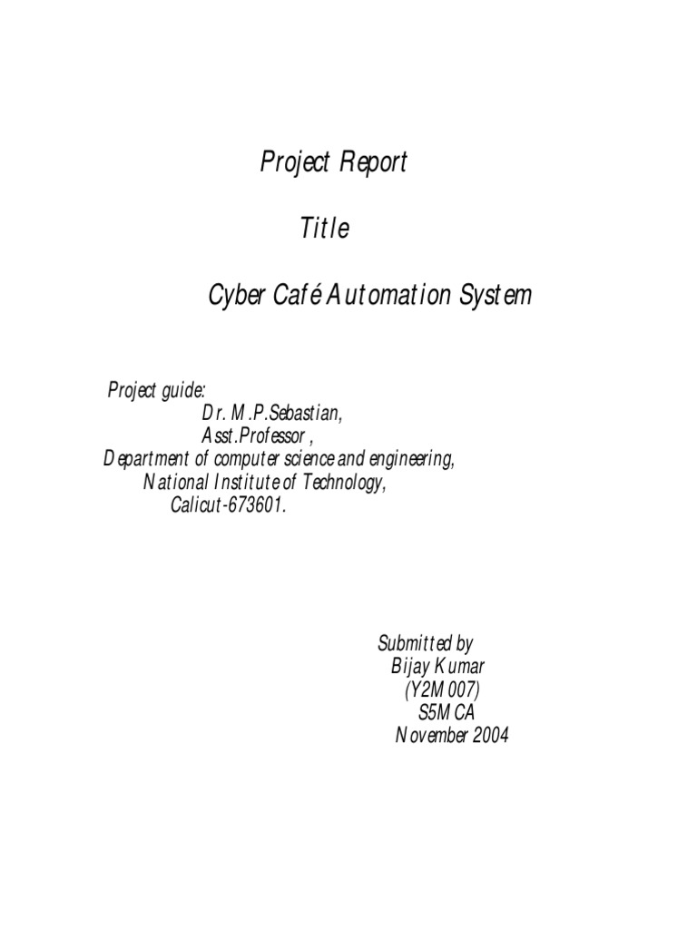 Cyber Cafe Automation System | PDF | Software Testing | Computer Science