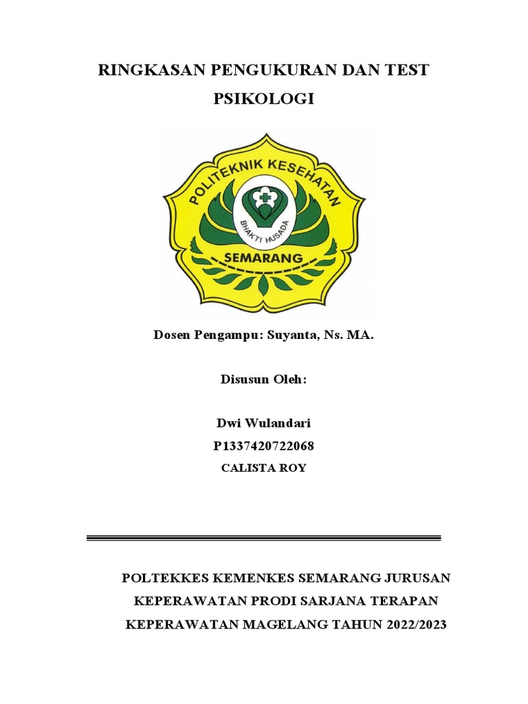 Pengukuran dan Tes Psikologi | PDF | Karier & Perkembangan