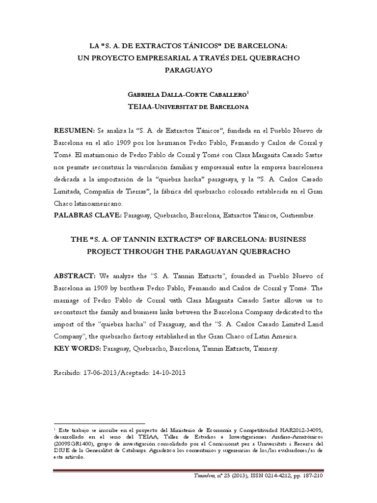 Proyecto empresarial del quebracho en Barcelona | PDF | España | Barcelona