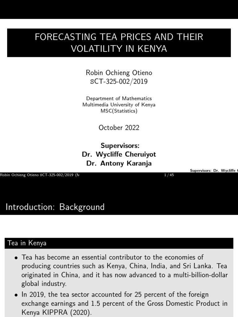 Modeling Tea Prices and Their Volatility in Kenya | PDF | Stationary ...