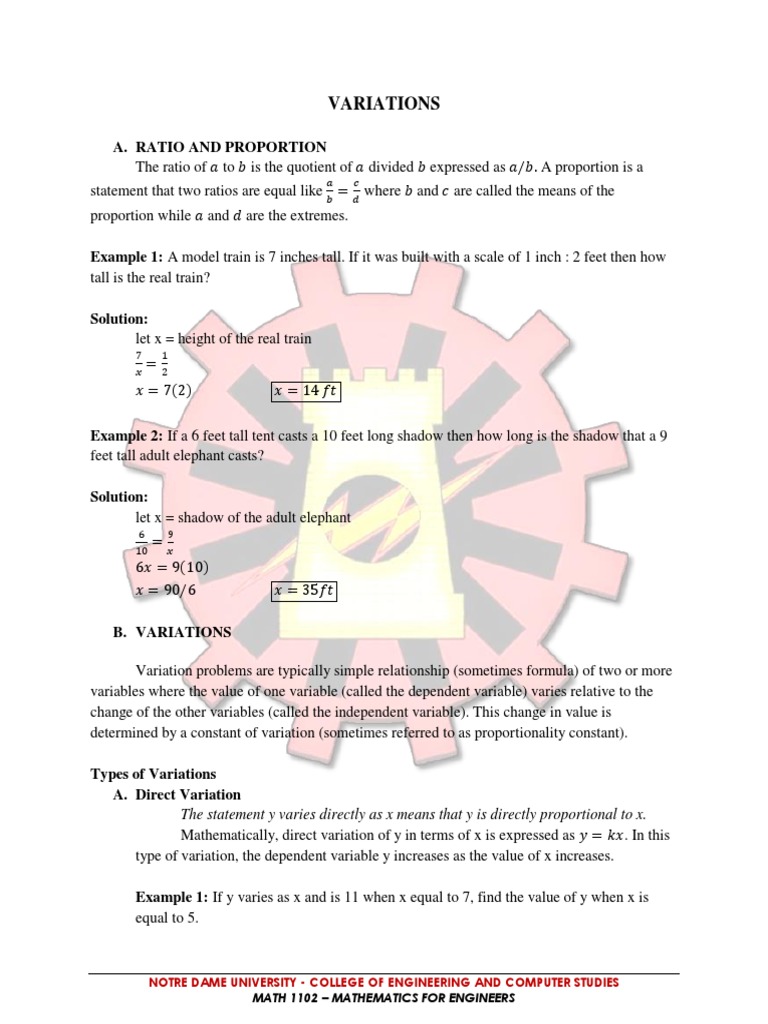Tg2 - Topic 2 - Variations | PDF | Variable (Mathematics) | Mathematical Objects