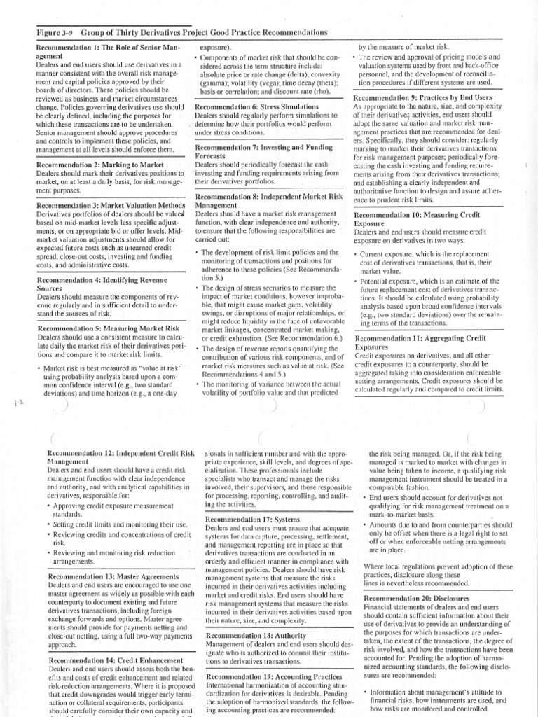 Derivatives Risk Management Guidelines | PDF | Greeks (Finance ...
