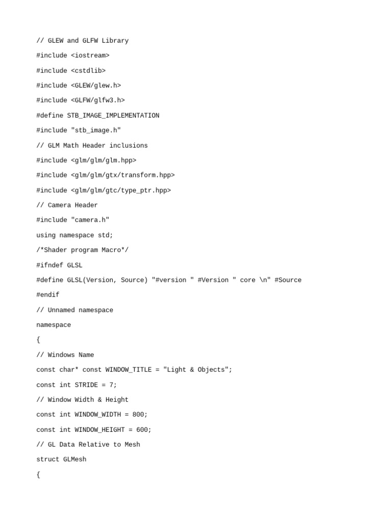 Setup and Initialization of OpenGL Programs and Resources for Rendering 3D Scenes | PDF | 3 D ...