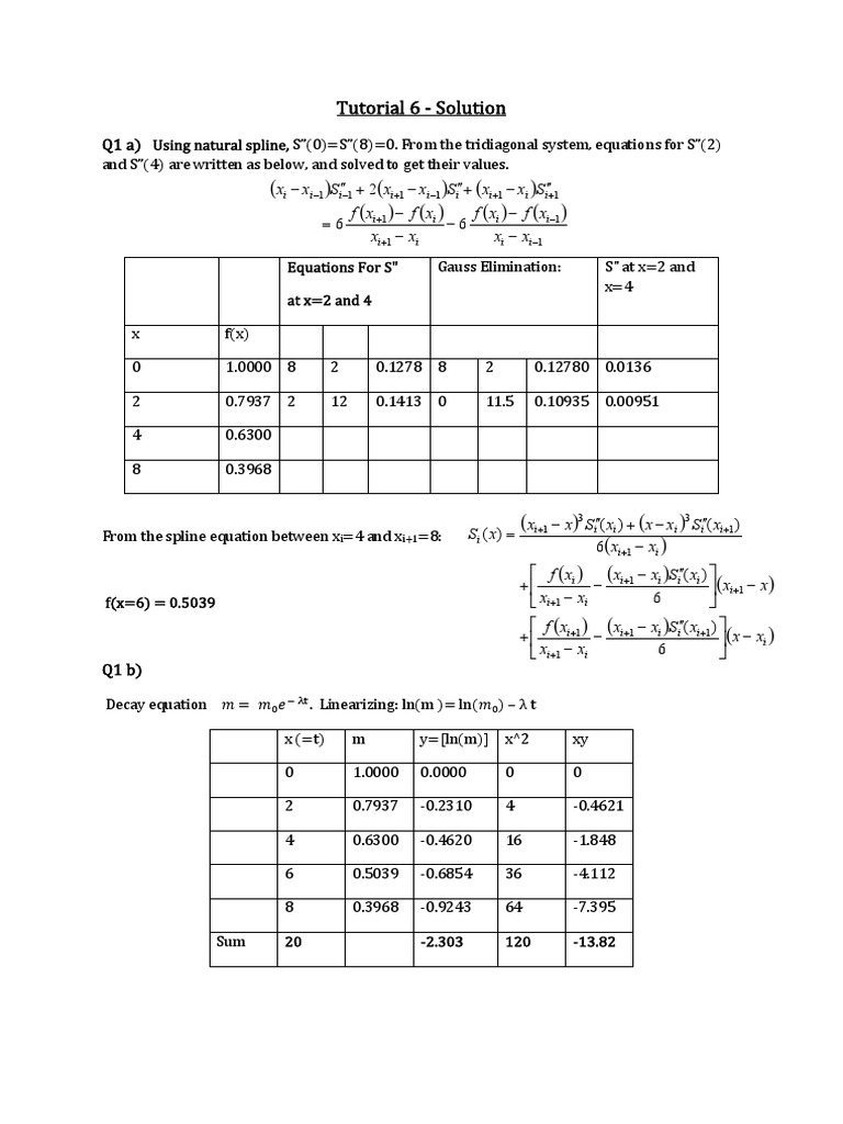 Eso208 Tutorial Solution | Download Free PDF | Finite Difference | Equations