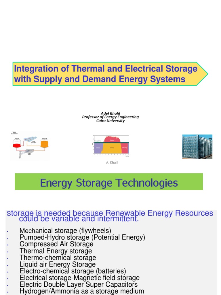 Integrating Thermal and Electrical Energy Storage Technologies with Renewable Energy Systems ...