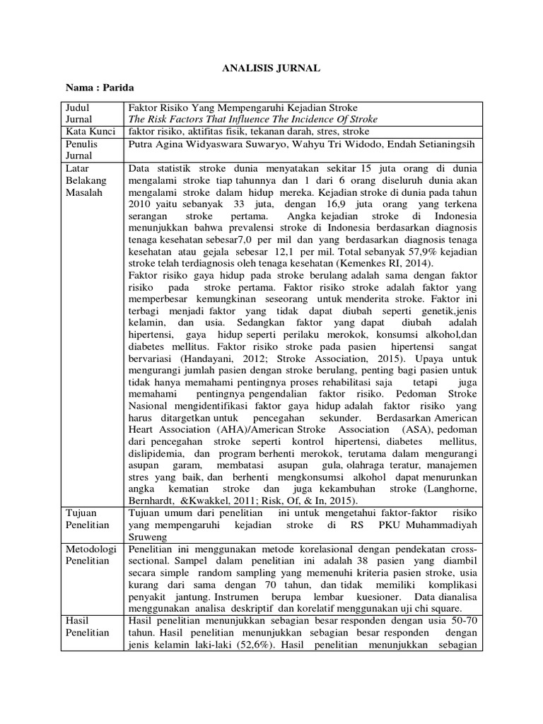 Analisis Jurnal Parida | PDF | Pengembangan Diri