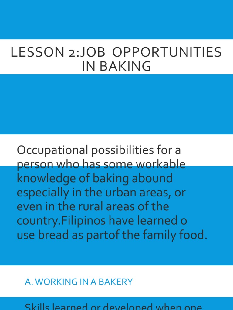 Lesson 2 BPP | PDF | Baking | Bakery