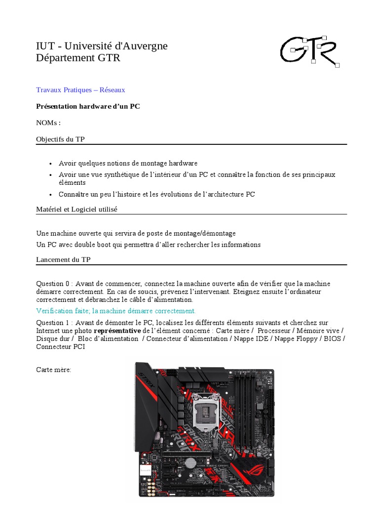 Hardware 1 | PDF | Bios | Processeur