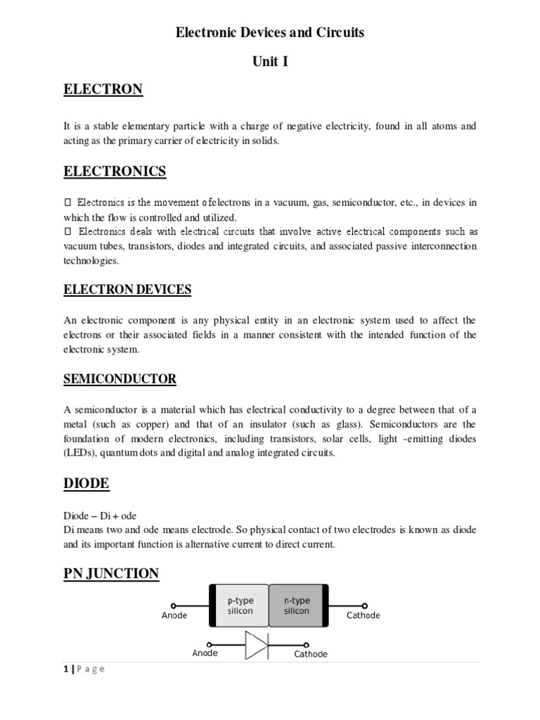 Electronic Devices and Circuits | PDF