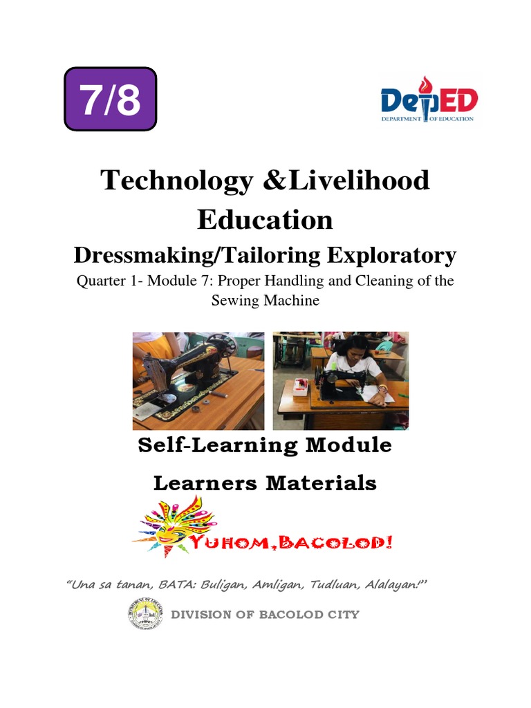 Module 7 Dressmaking 7 | PDF | Sewing Machine | Sewing