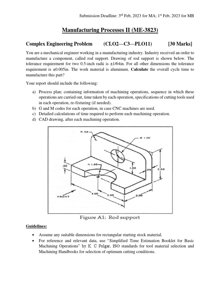Complex Engineering Problem Pdf Machining Engineering 