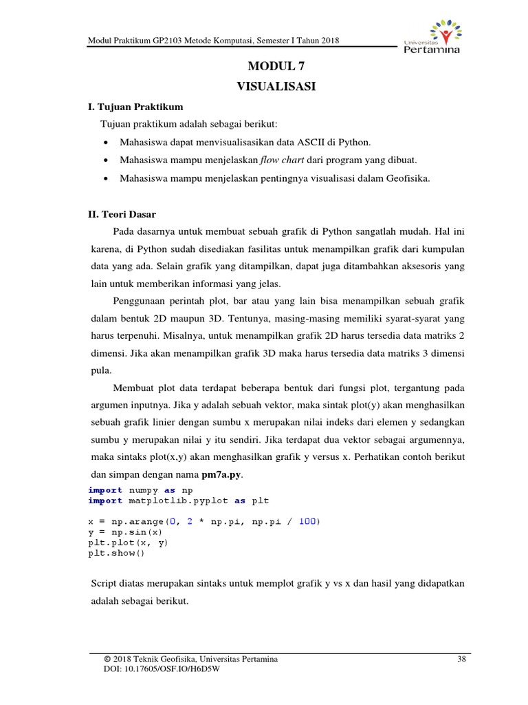 Modul 7 - Metode Komputasi 2018 - GP UP | PDF