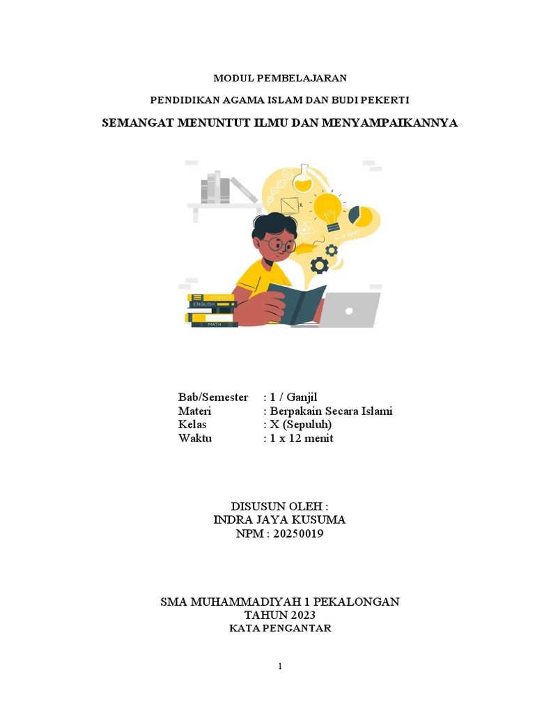 MODUL Semangat Menuntut Ilmu | PDF