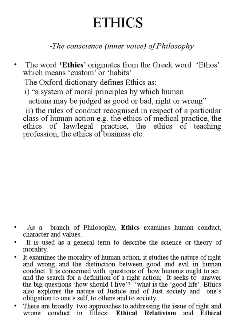 Understanding the Foundations of Ethics: An Examination of Key Concepts, Theories, and ...