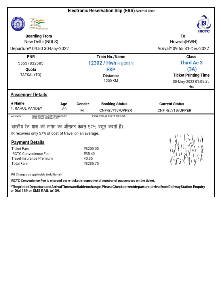 Train Tic-4 | PDF | Rail Transport | Transport