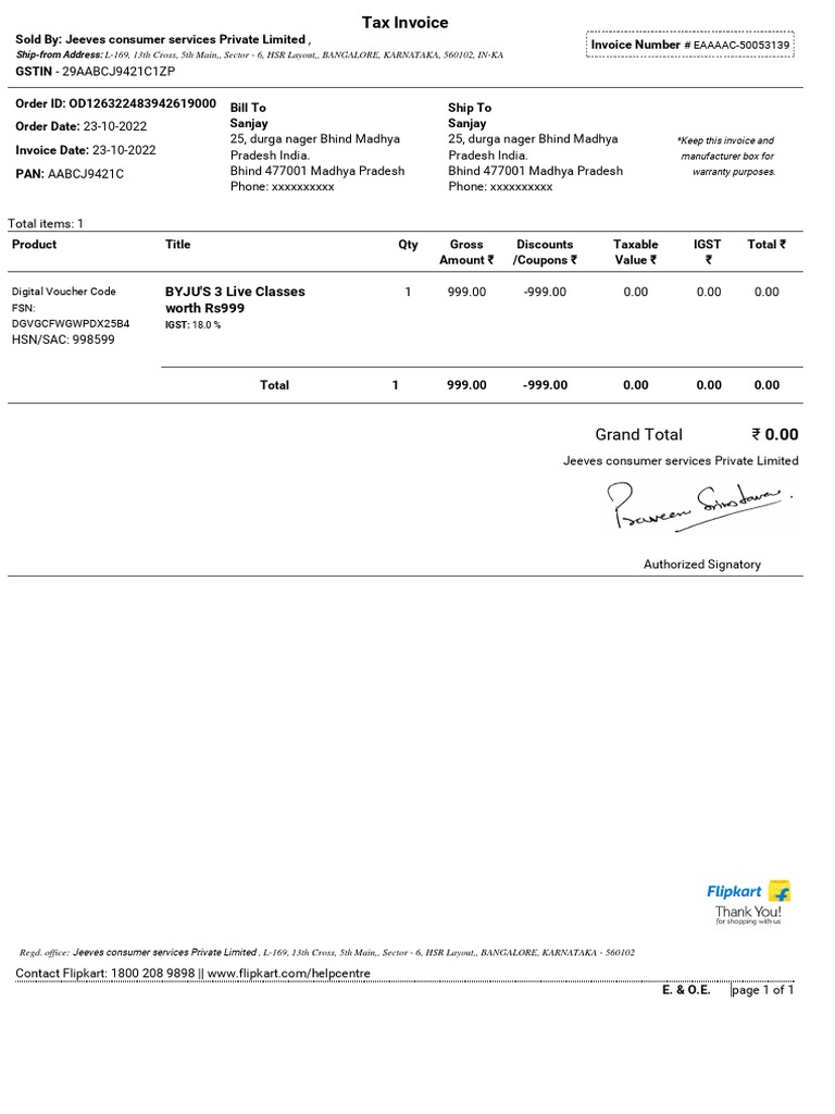 Invoice | PDF | Taxes | Payments