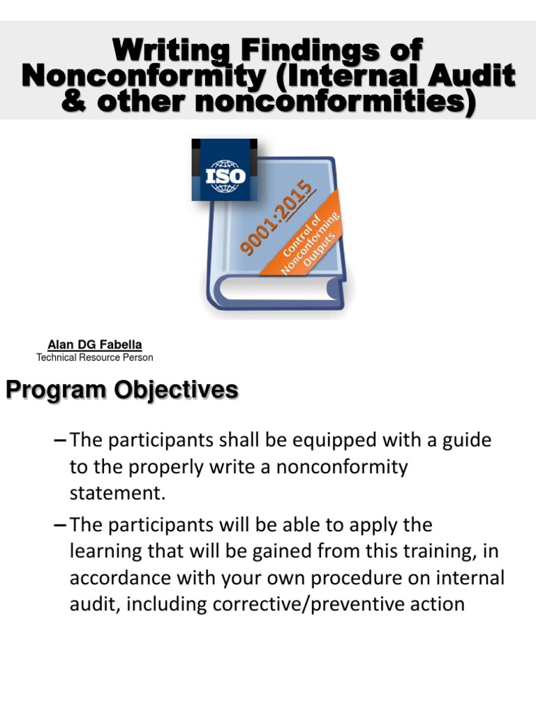 Writing Effective Nonconformity Statements | PDF | Finance & Money ...